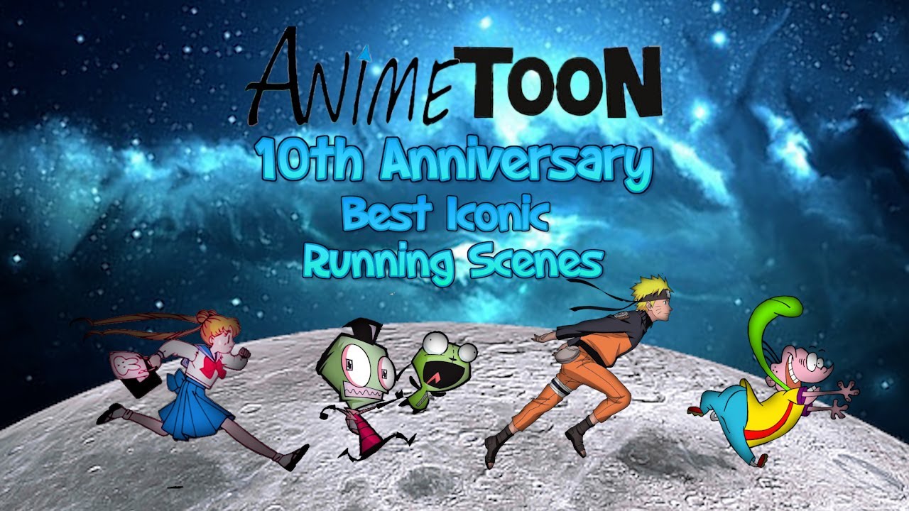 AnimeToons 10th Anniversary Best Iconic Running Scenes - YouTube