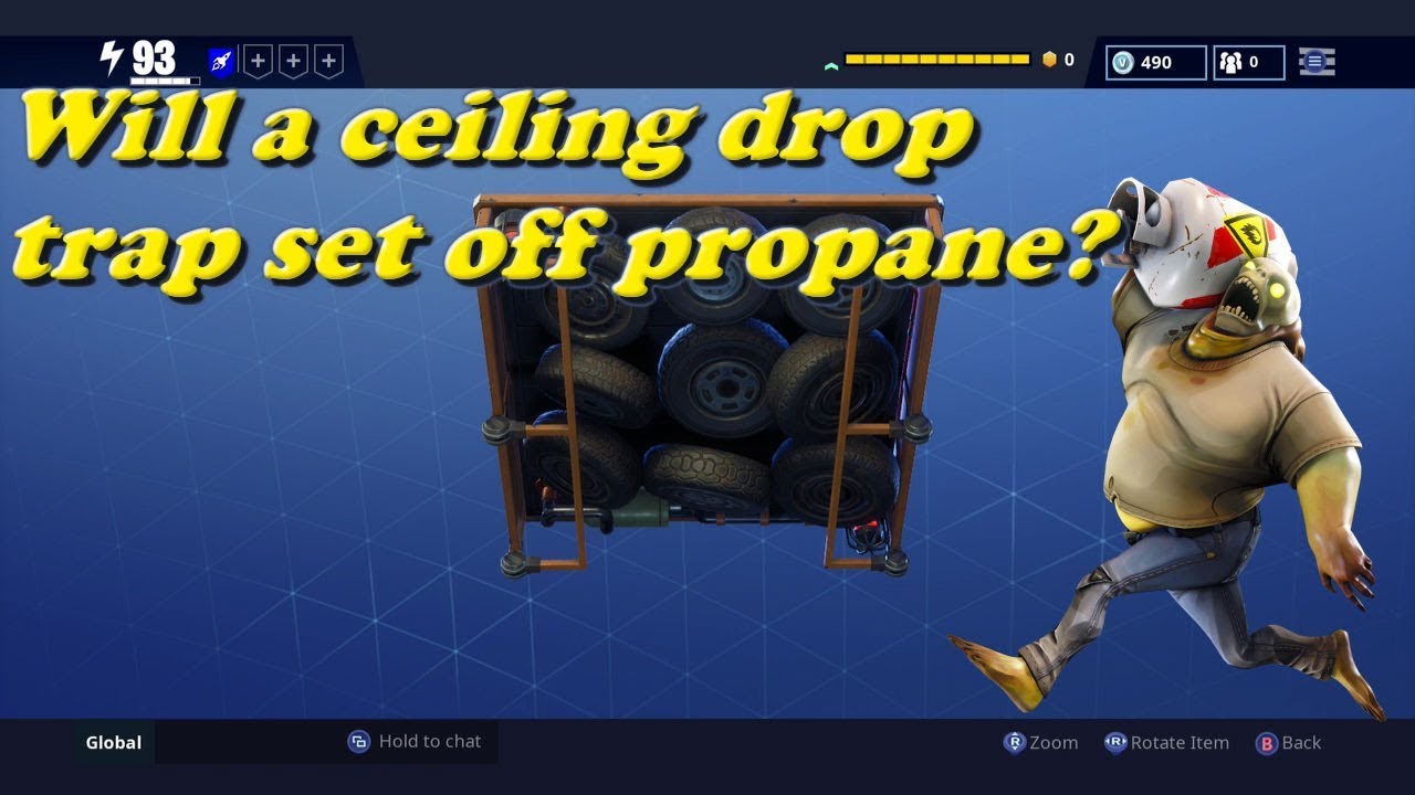 Fortnite Save the world Traps that set off propane tanks Ceiling Drop ...