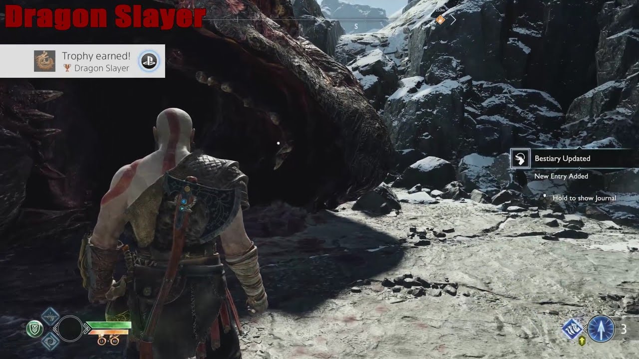 God of War - How to unlock Dragon Slayer Trophy - YouTube
