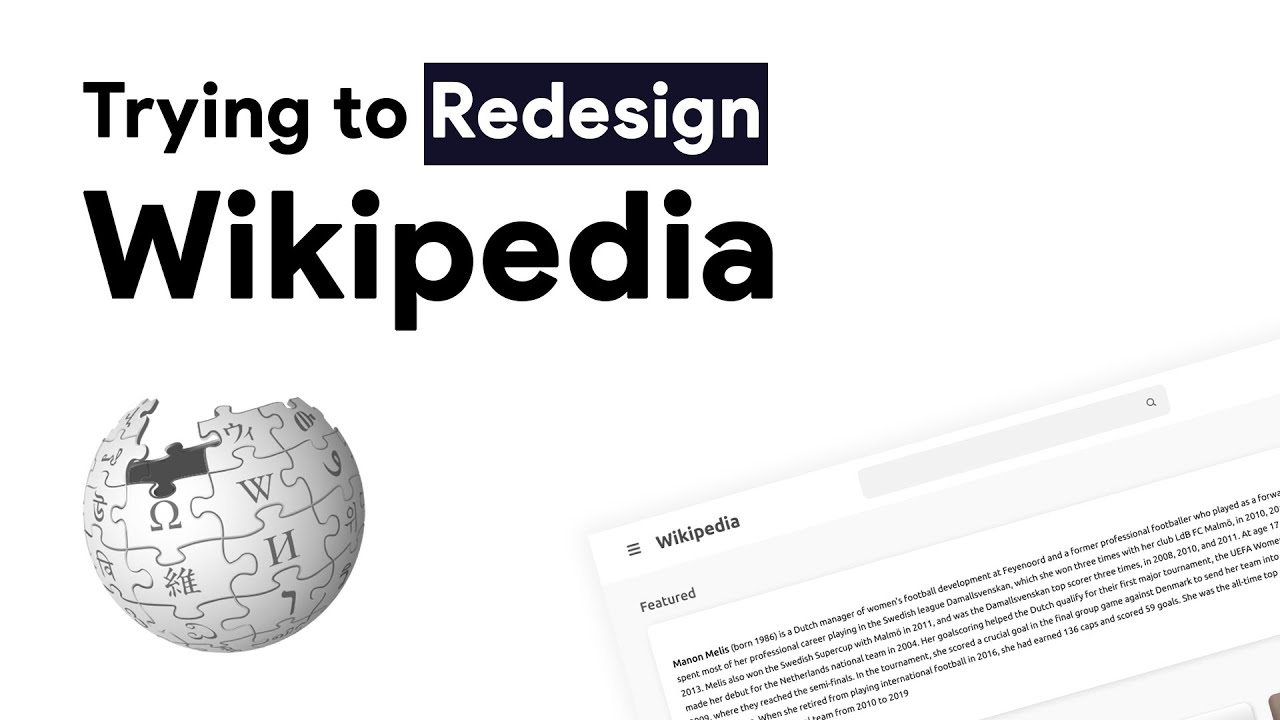 Trying to Redesign Wikipedia - YouTube