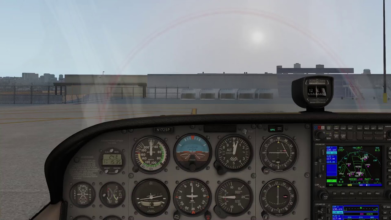X-Plane 11 Cessna 172SP KSAN G530 GPS RNAV Approach RWY 27 - YouTube