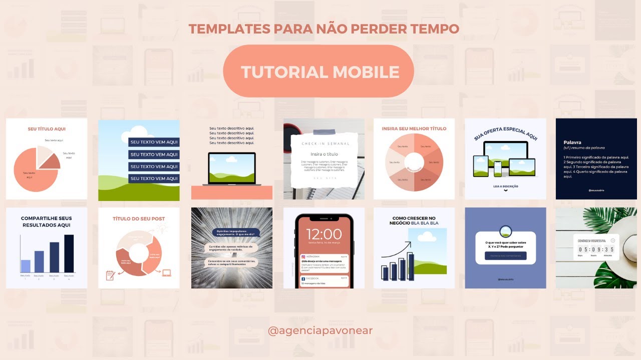 TUTORIAL CELULAR - "TEMPLATES PARA NÃO PERDER TEMPO" DA AGÊNCIA ...
