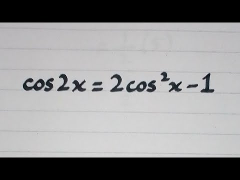 cos2x=2cos^2x-1 || Trigonometric Identity - YouTube