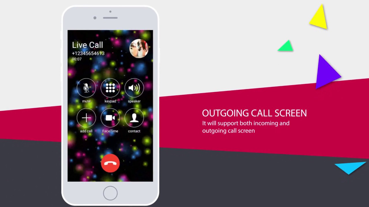 Live Call Screen Theme Color Phone X OS 11 Dialer - YouTube