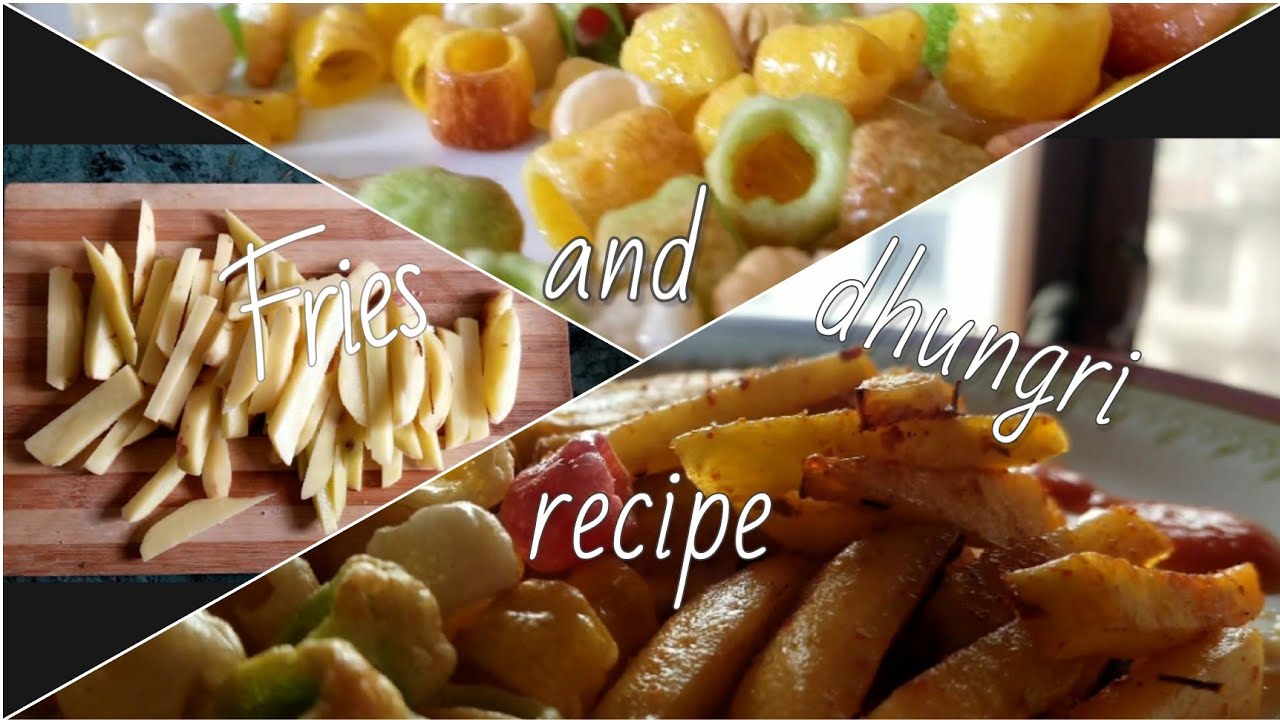 Making fries and dhungri chips on air fryer - YouTube