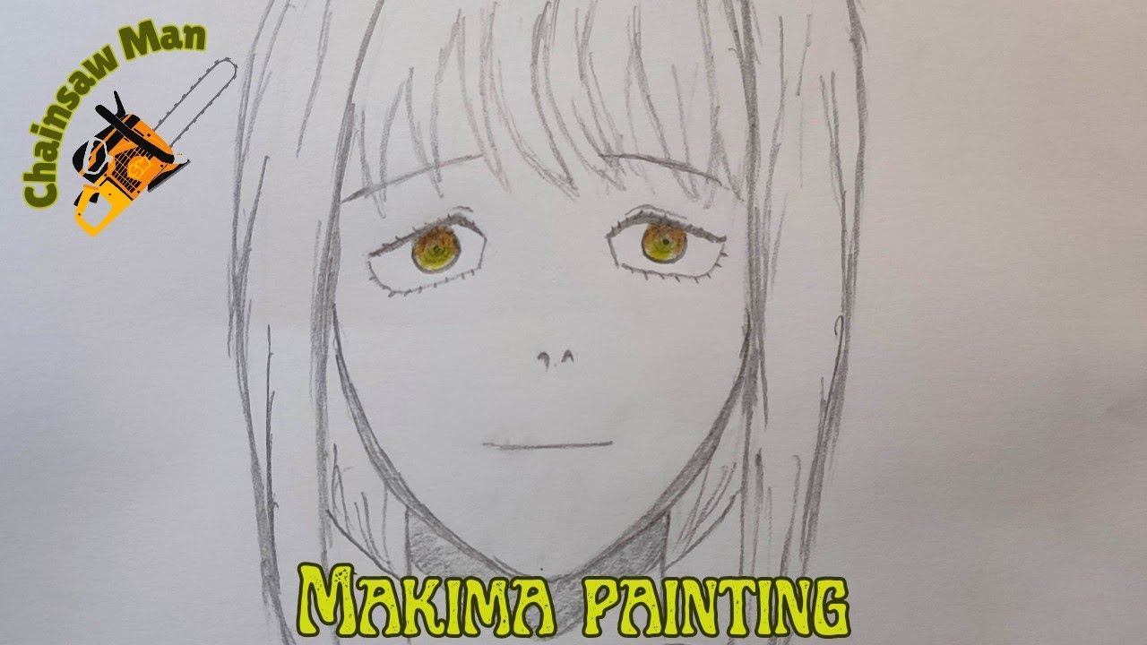 How to draw Chainsaw Man, anime character Makima drawing،chainsaw man ...