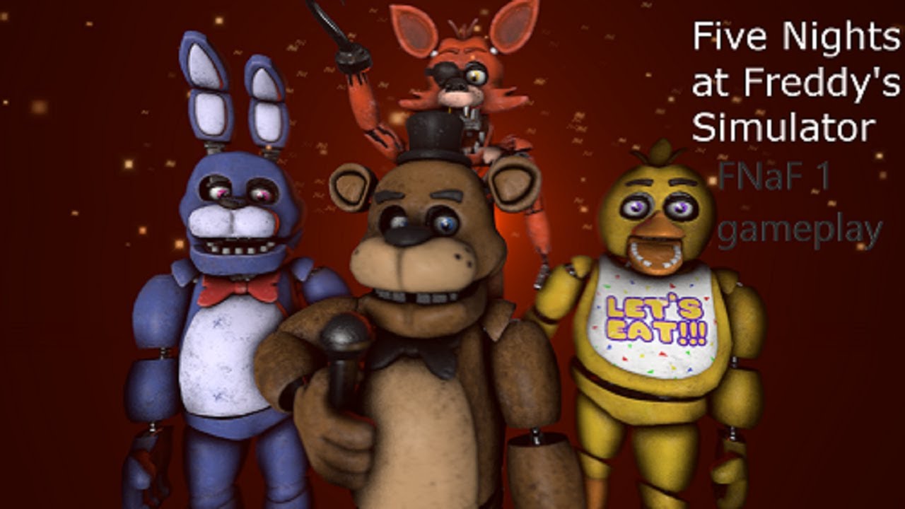 FNaF Simulator - FNaF 1 Animatronics gameplay - YouTube