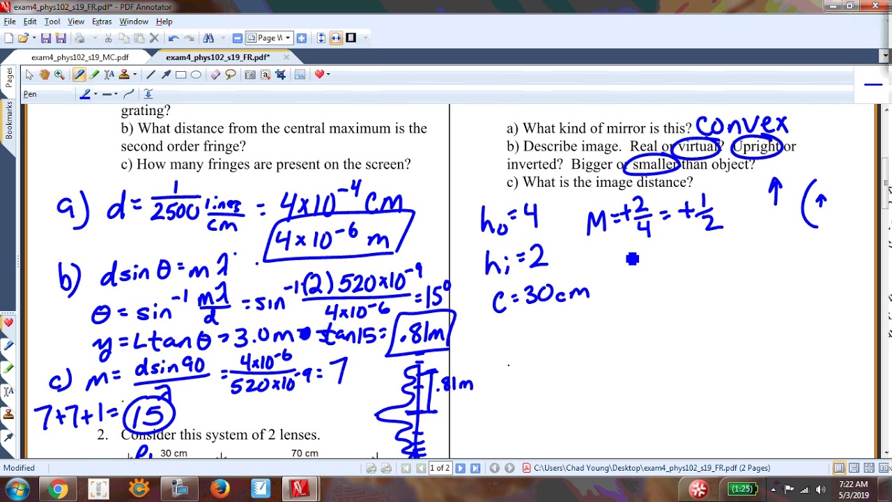 exam4 phys102 s19 - YouTube