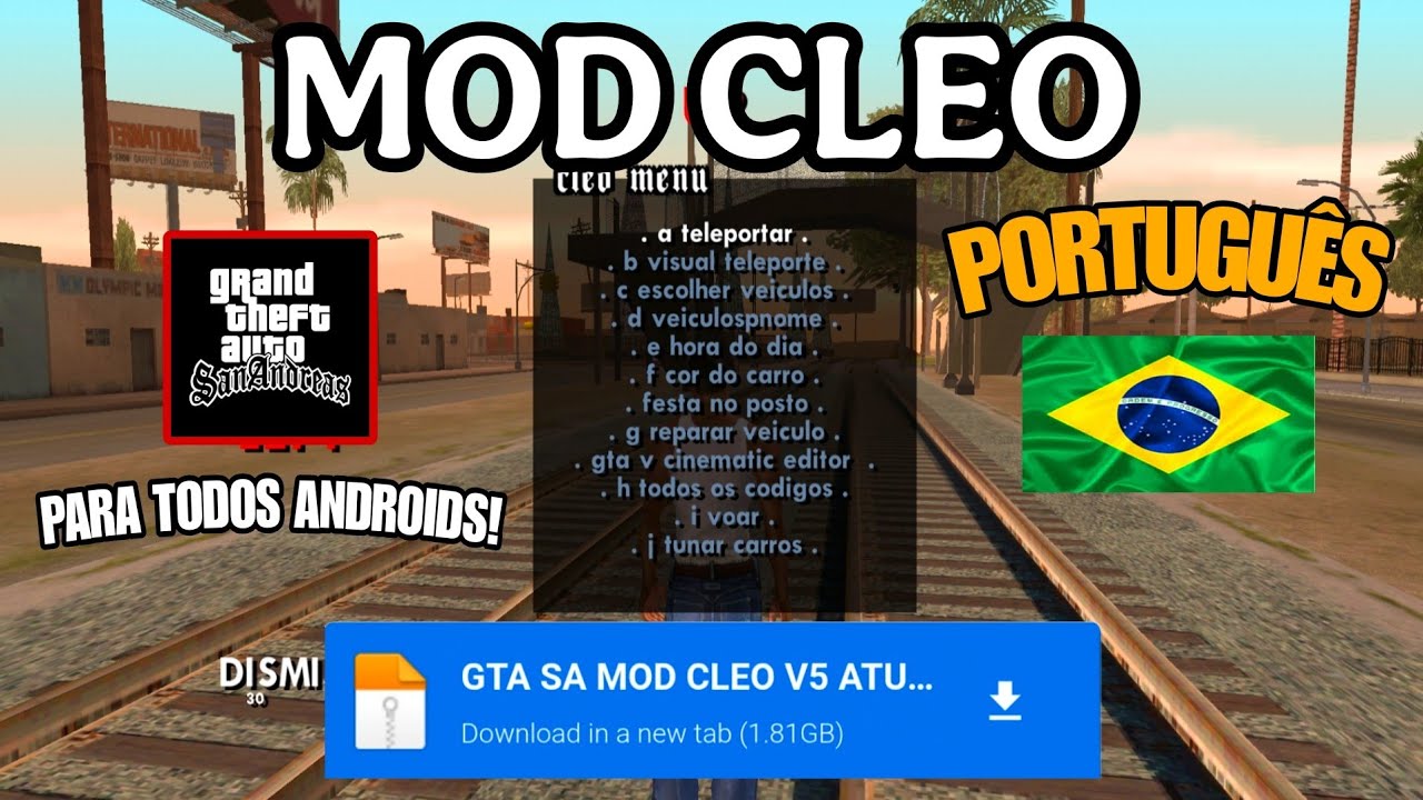 SAIU!!! GTA SA MOD CLEO V5 PARA ANDROID!(ATUALIZADO 2025) - YouTube
