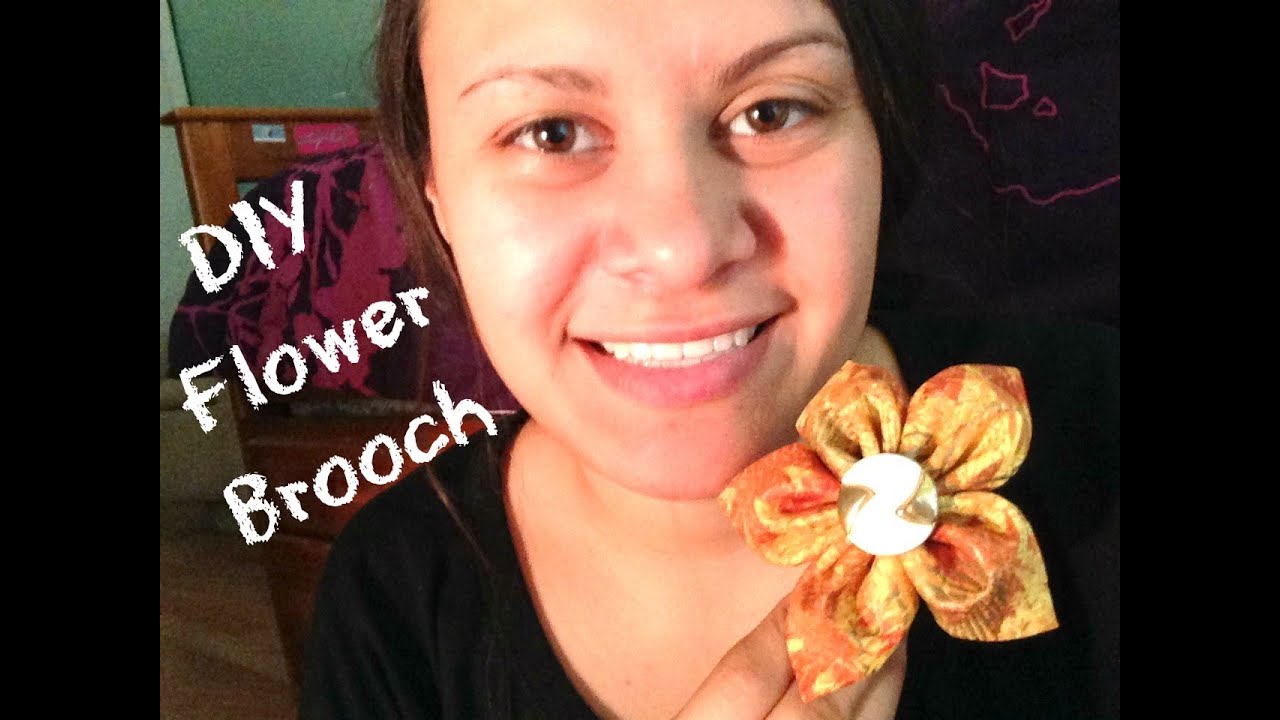 DIY Flower Brooch - YouTube