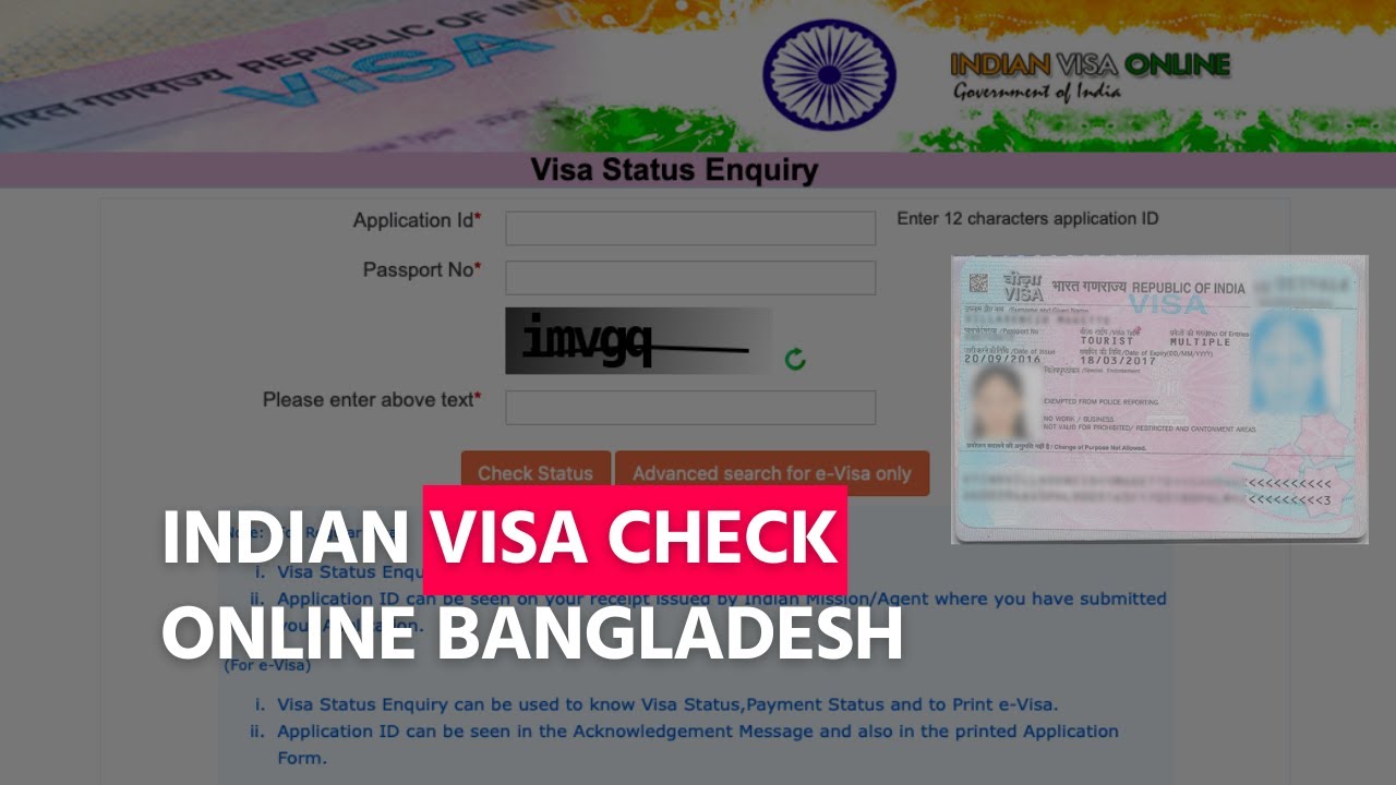 indian visa check online bangladesh | Track Your Application - YouTube