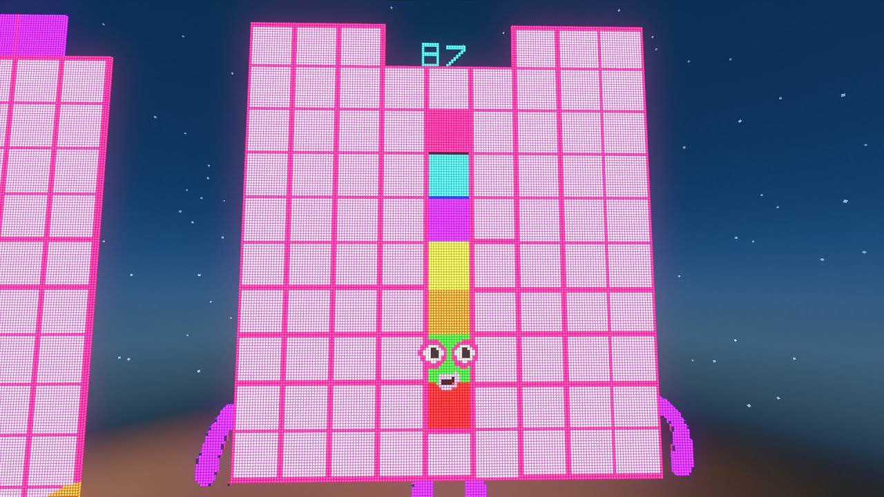 Numberblock 87 But Glowing in DARK Animation NUMBERBLOCKS - YouTube