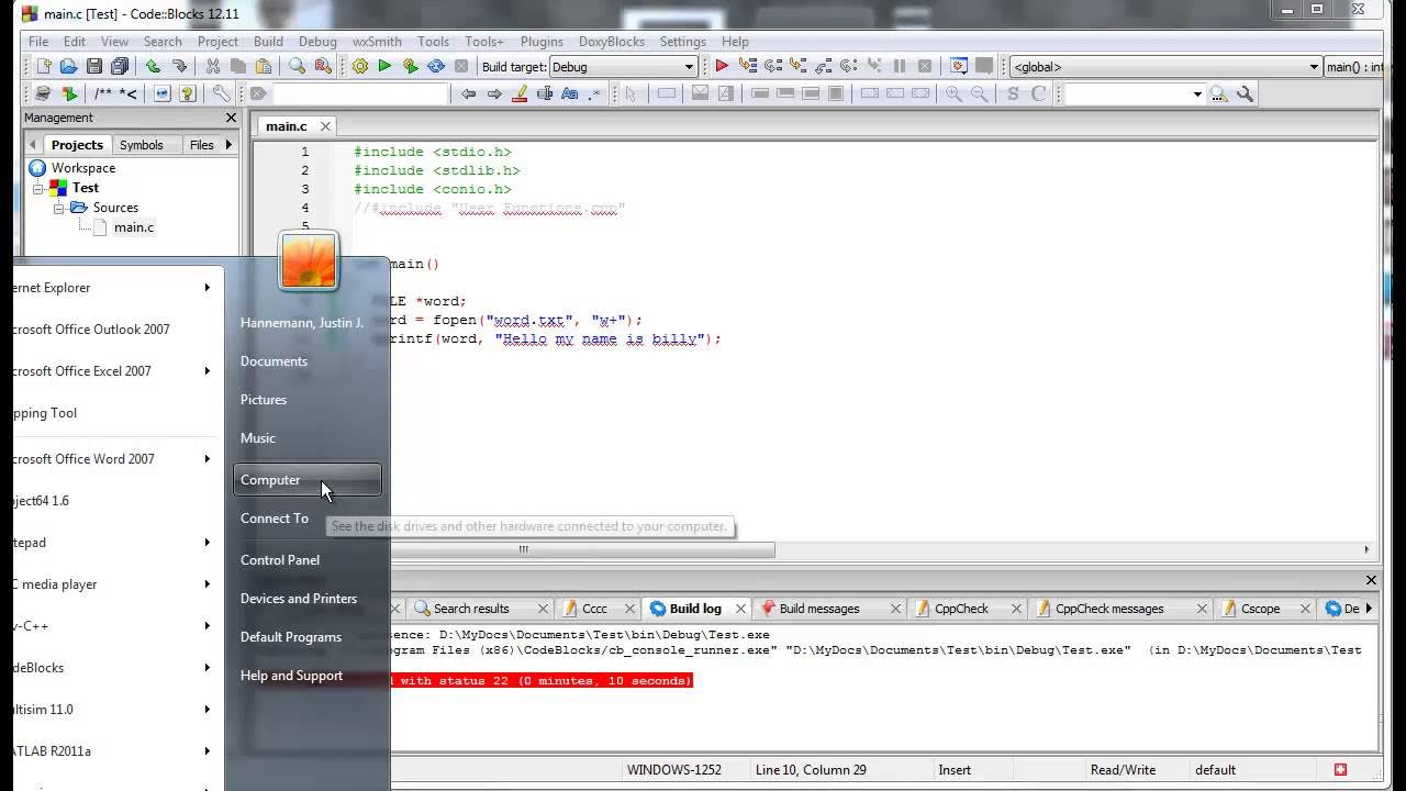 Advanced C Tutorial #1-Intro to CodeBlocks - YouTube
