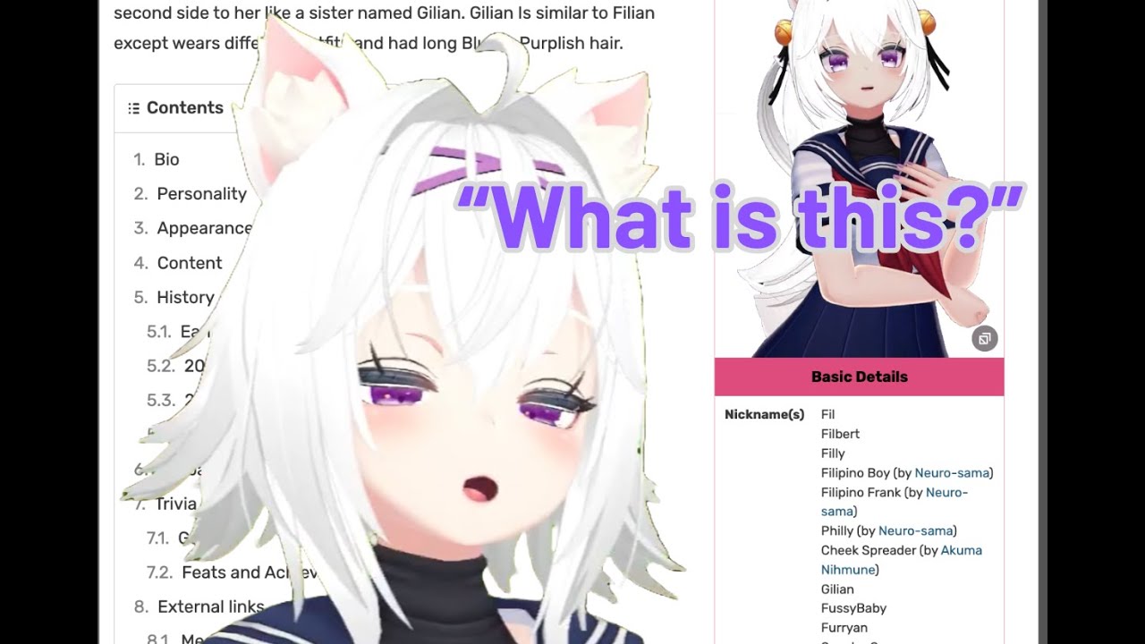 Filian REACTS to her VTuber Wiki Page - YouTube