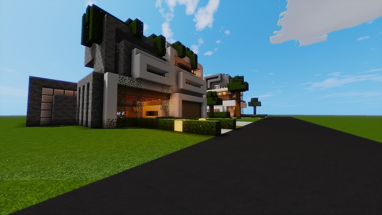 Minecraft Art: Modern Architecture Edition With Shaders - YouTube