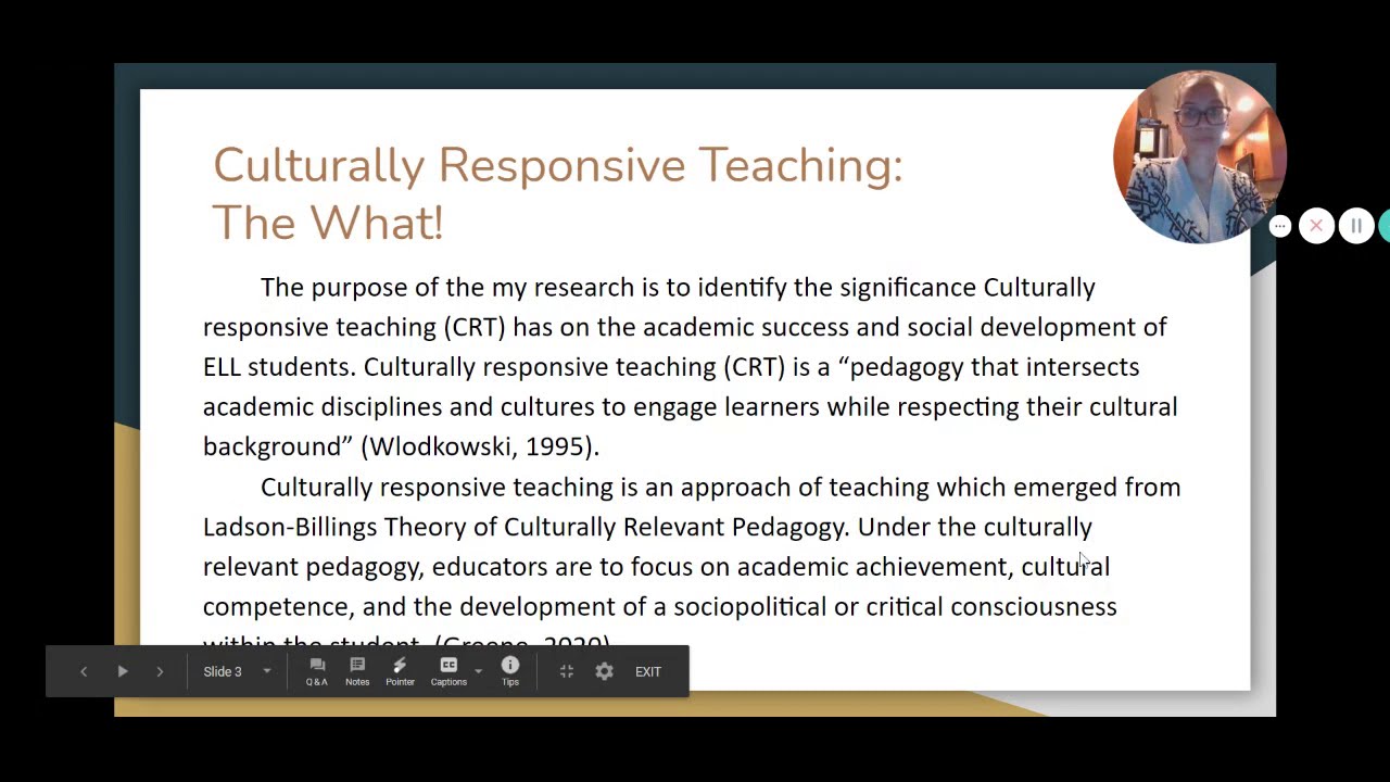 Research Proposal Presentation: Culturally Responsive Teaching. - YouTube