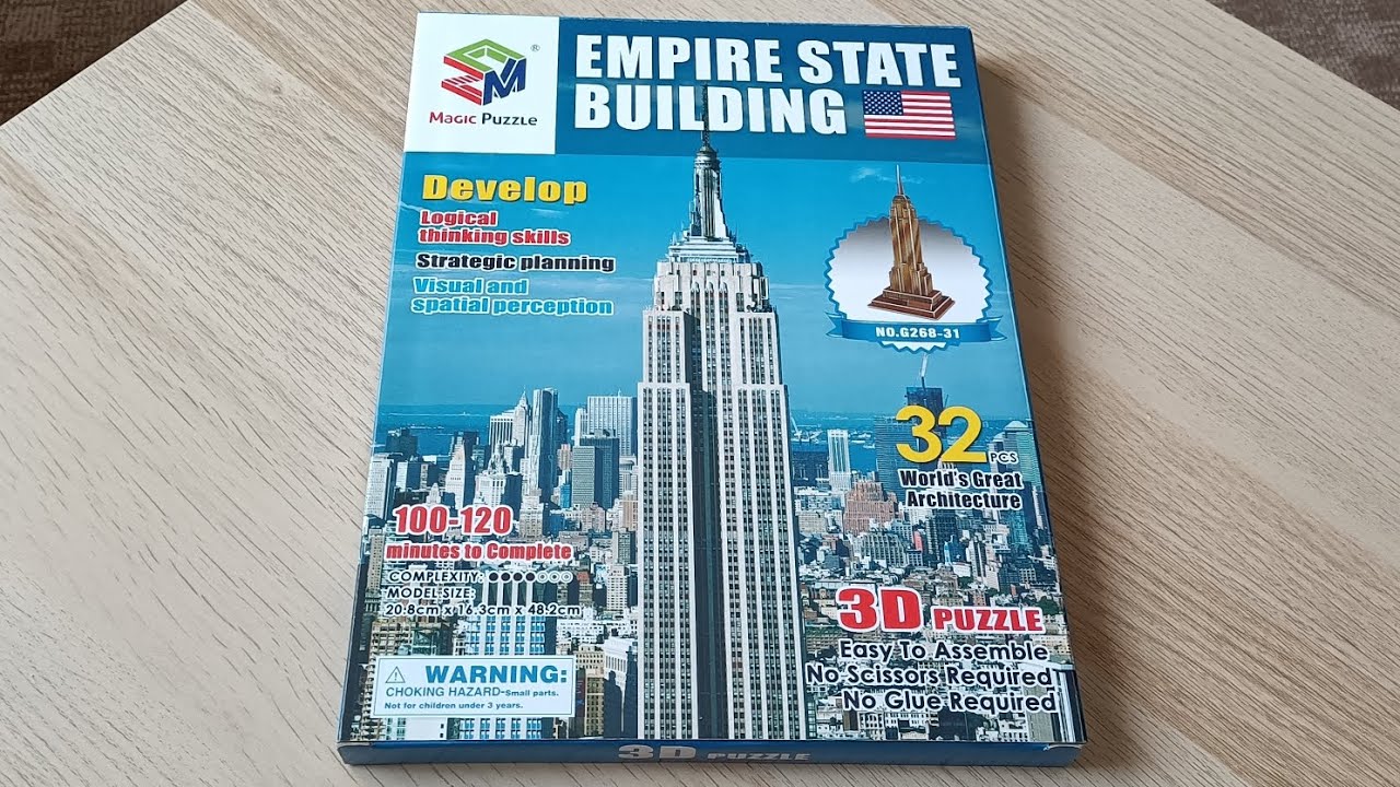 DIY Miniature Empire State Building~3D Puzzle 🗽🧩🇺🇸 #diy # ...