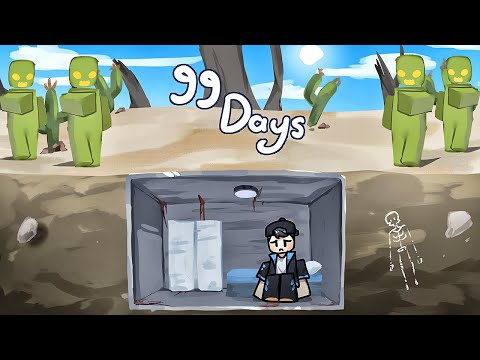 BUAT BUNKER! Survival 99 Hari Dari Nuklir & Zombie Ganas di Gurun 🧟‍♂️☢️🌵 | Build a Bunker Indonesia