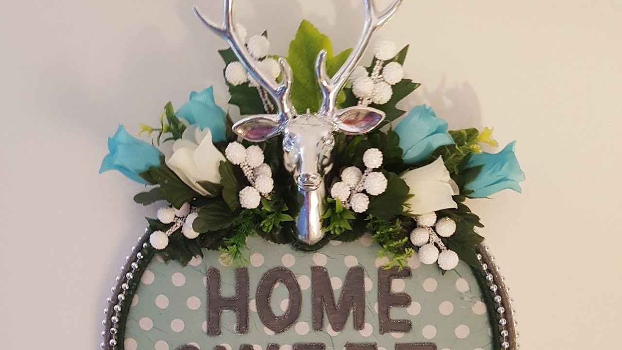 Diy, home sweet home decor, made from scraps of craft materials - YouTube