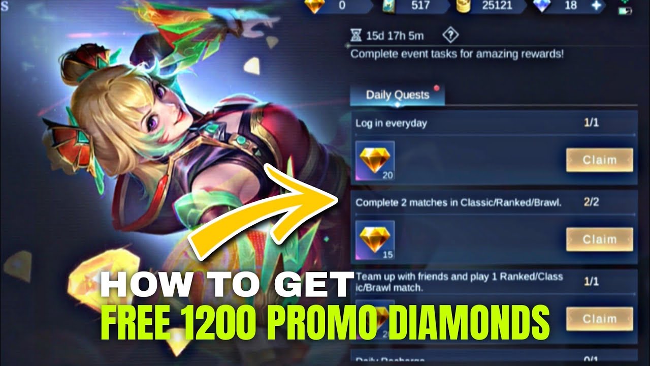 CLAIM FREE 1200 PROMO DIAMONDS! 1 DIAMOND EPIC SKIN PROMO DIAMONDS ...