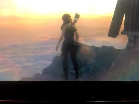 Tomb Raider Bug. Lara Croft walking in the sky. Xbox 360. - YouTube