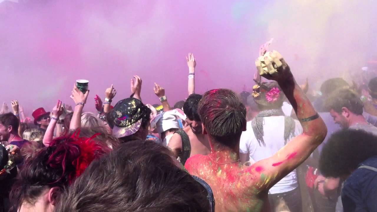 Powder Paint explosion! Main stage, Secret Garden Party, July 2012 ...