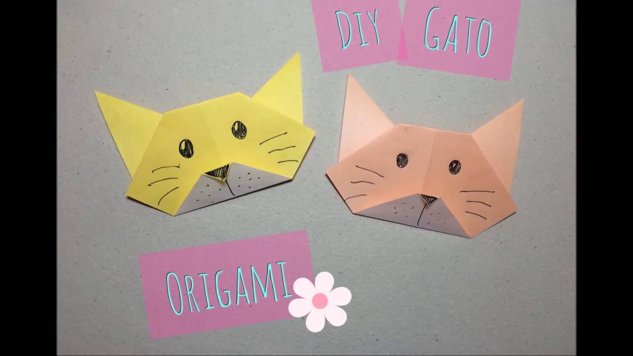 Como Fazer Um Gato De Origami Facil