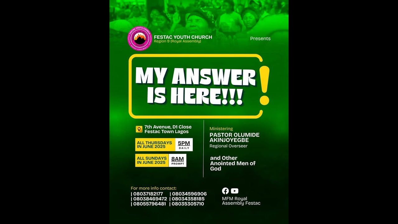 SUNDAY WORSHIP SERVICE/MY ANSWER IS HERE - YouTube