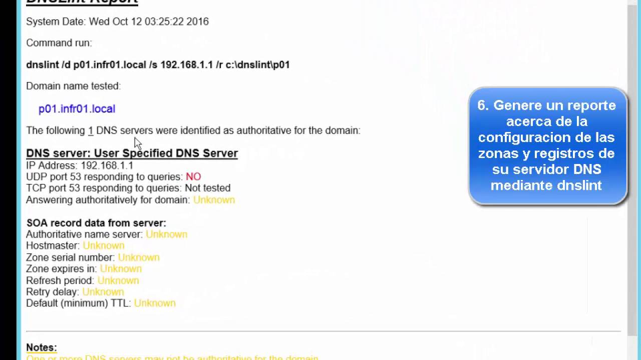 nslookup, dnscmd y dnslint - YouTube