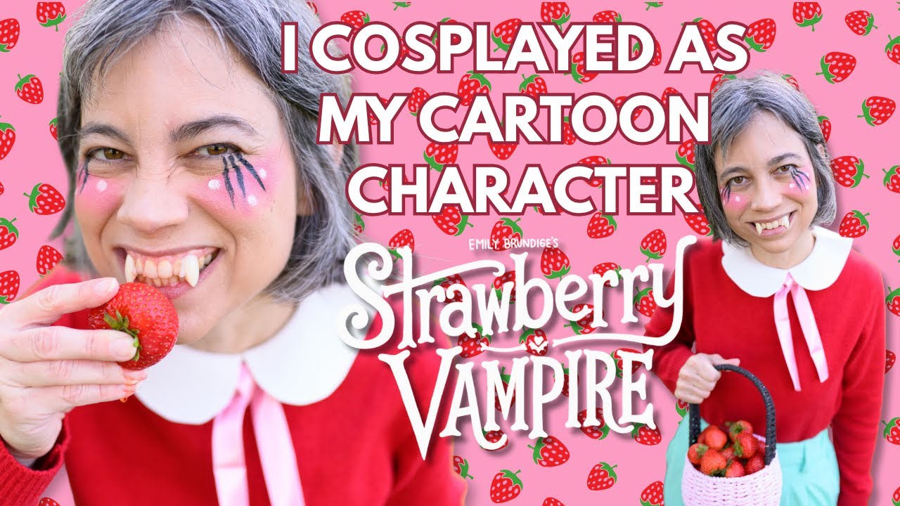 I Cosplayed as My Cartoon Character 🍓🦇 | Strawberry Vampire - YouTube