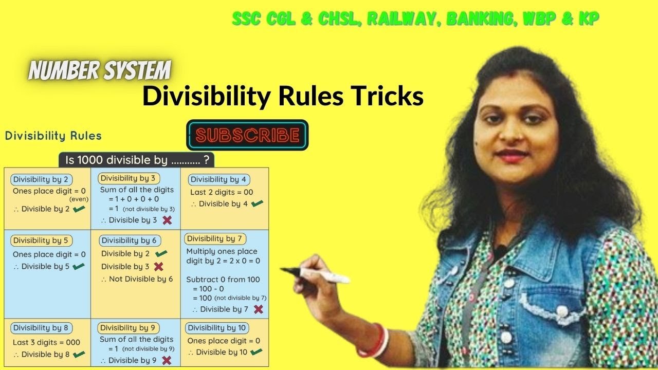 Divisibility Rules | Number System tricks | Class 1 ...