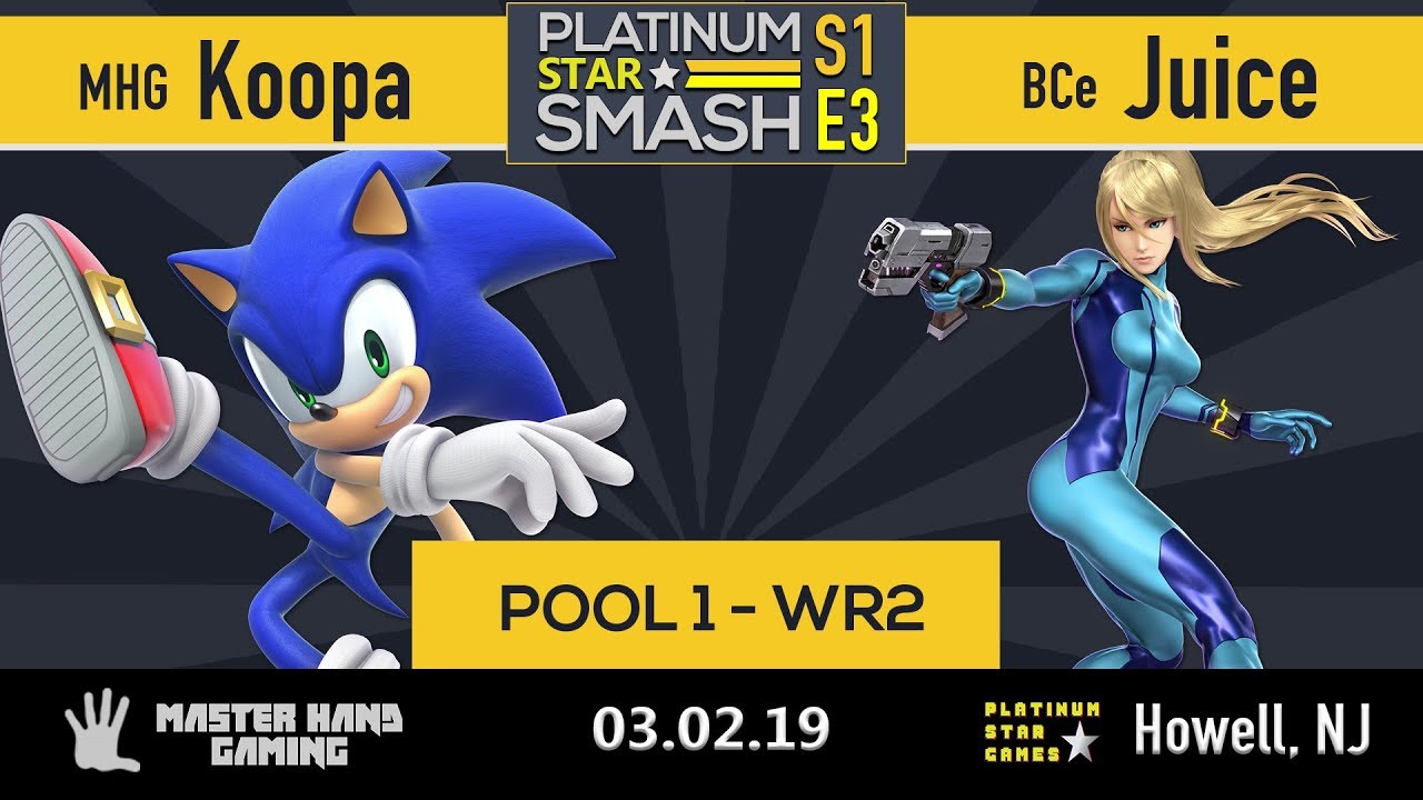 Platinum Star Smash S1:E3 - MHG | Koopa (Sonic) vs BCe | Juice (ZSS ...