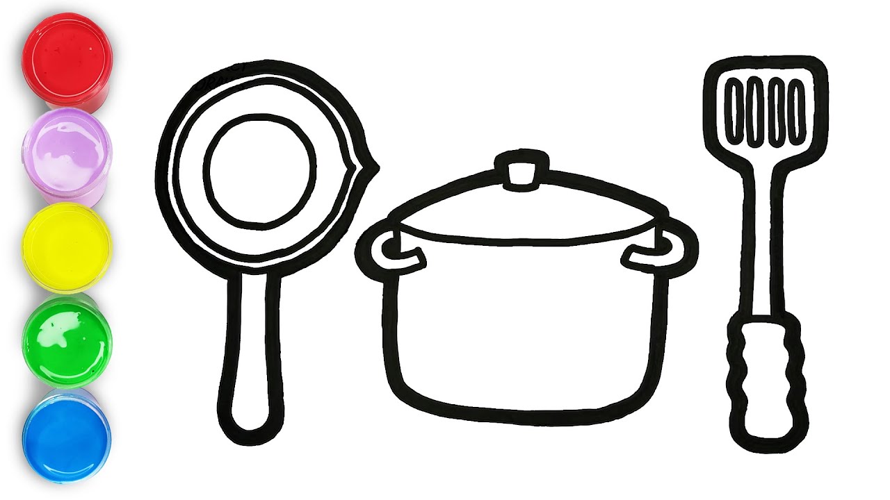Kids' Culinary Adventures: Drawing Spatulas, Pots, and Pans - Let's Get ...