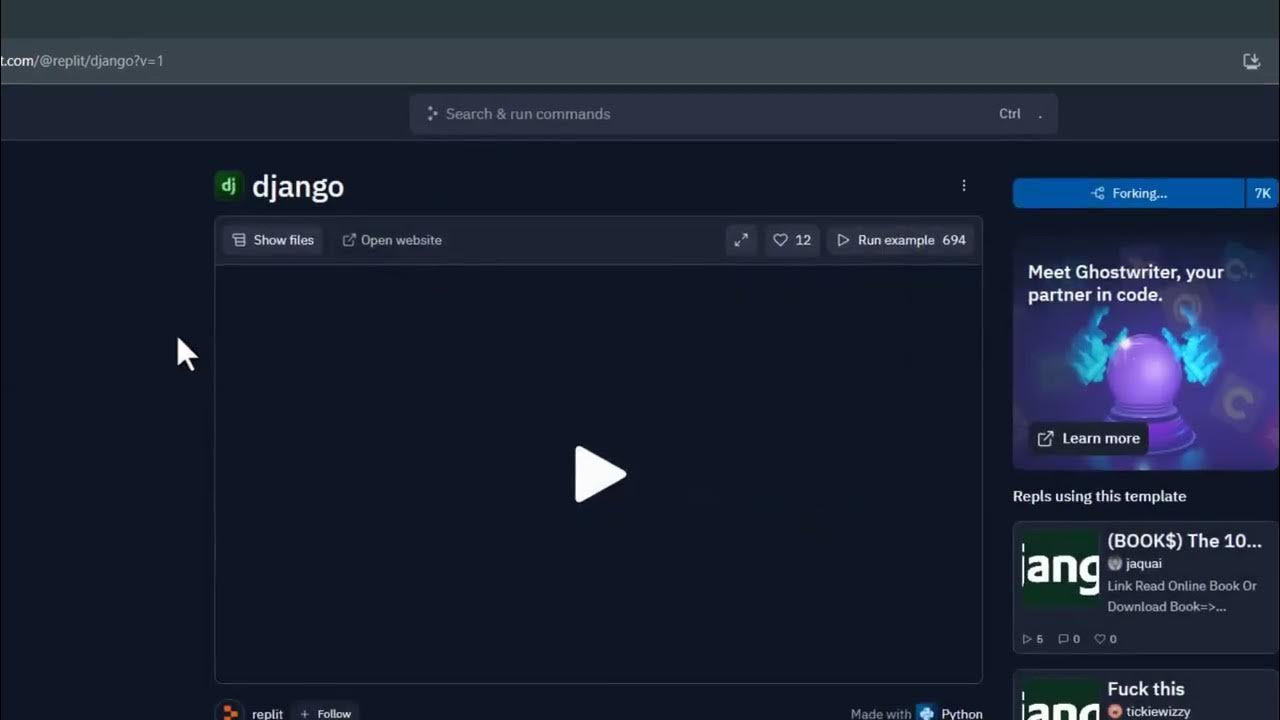 7 Build Django Projects Quickly from the Browser Using Replit Zero To Mastery Academy 1920x1080 ...