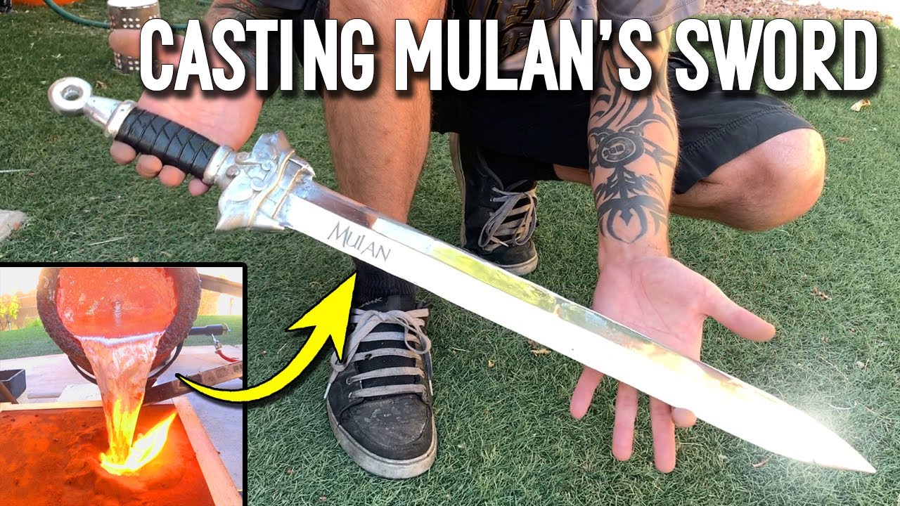 Casting Mulan's Sword From Scrap Aluminum Ingots - DIY Metal Sword ...