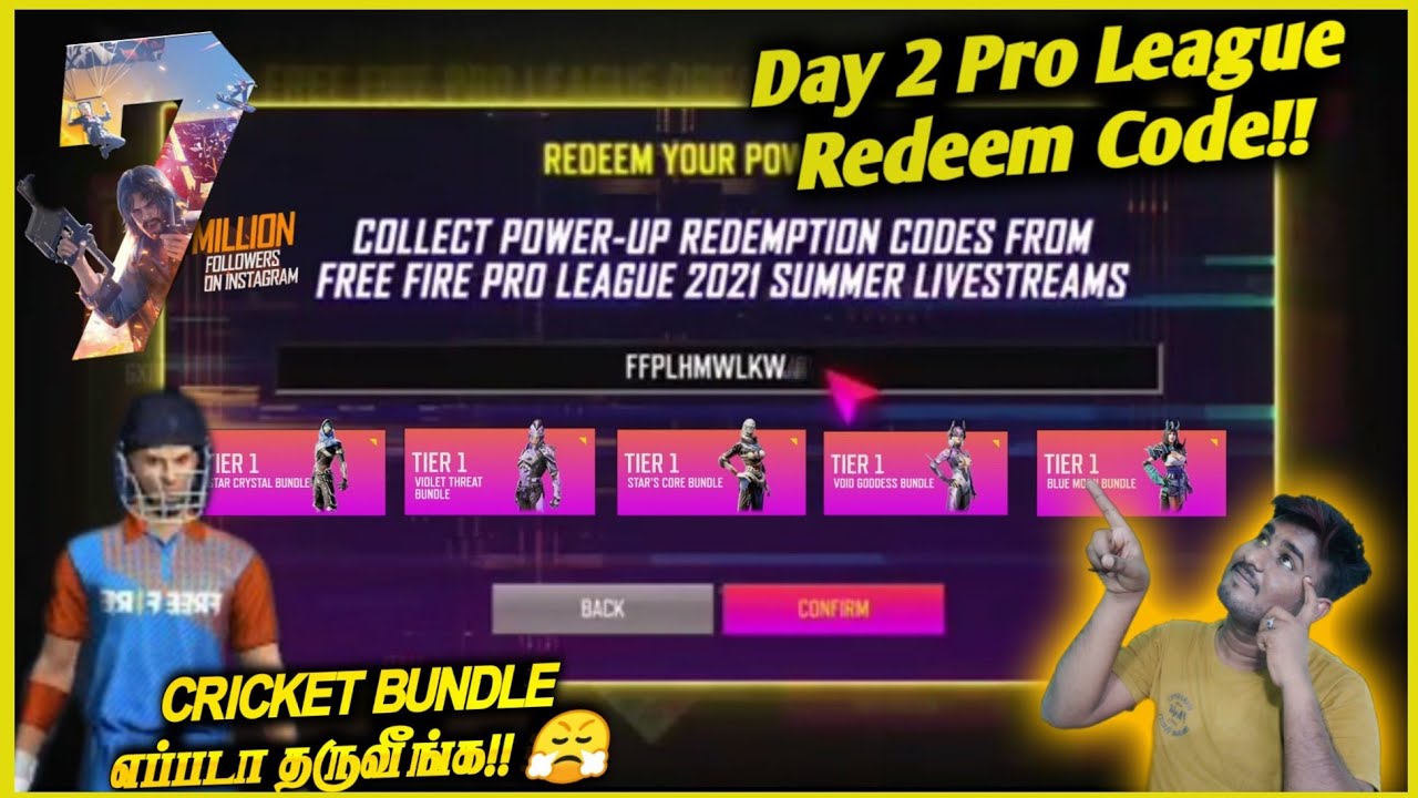 Free Fire Pro League Day 2 Redeem Code For Free Bundle Score And Old ...