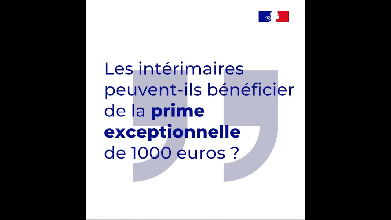 Les intérimaires peuvent-ils bénéficier de la prime exceptionnelle de ...