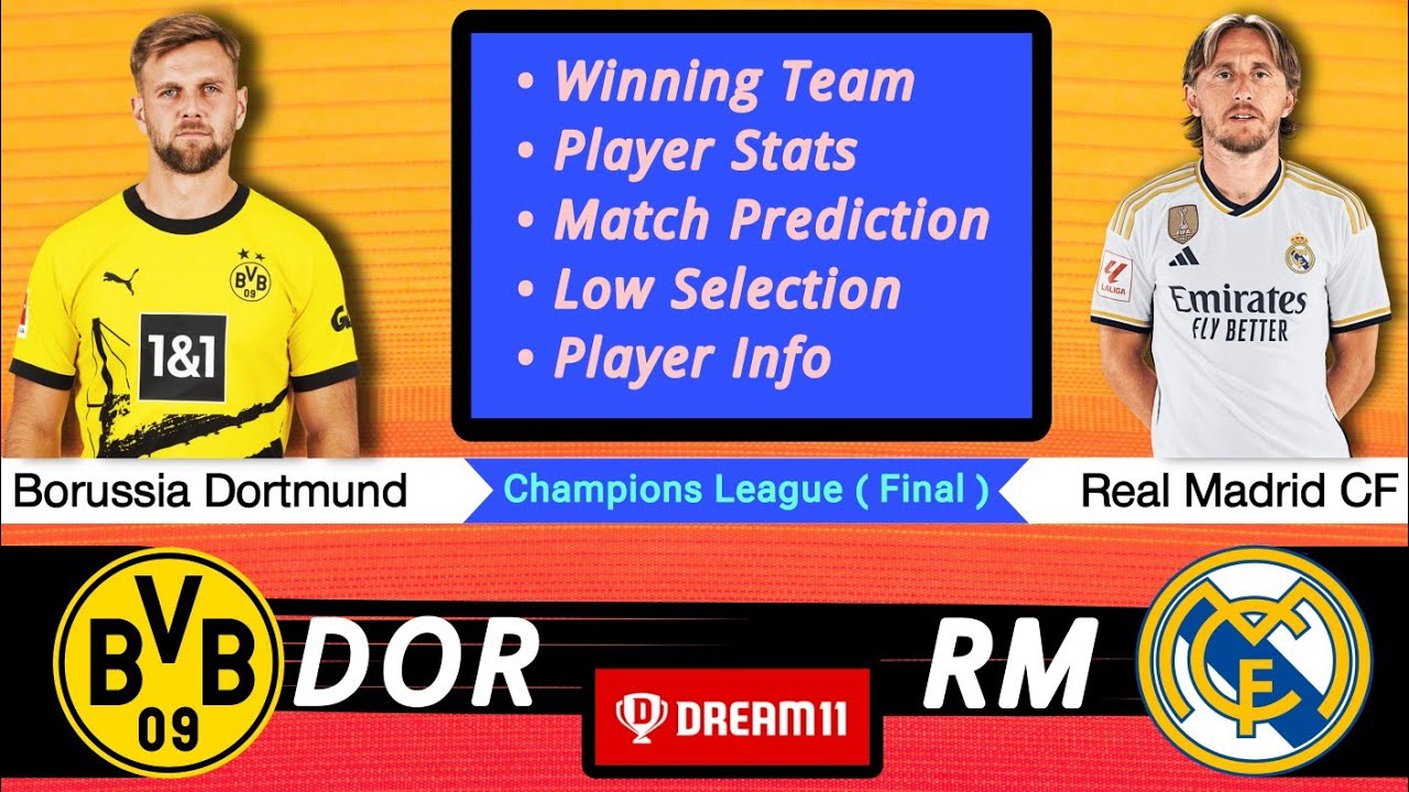 DOR vs RM Dream11 Team | DOR vs RM Dream11 Prediction | Borussia ...
