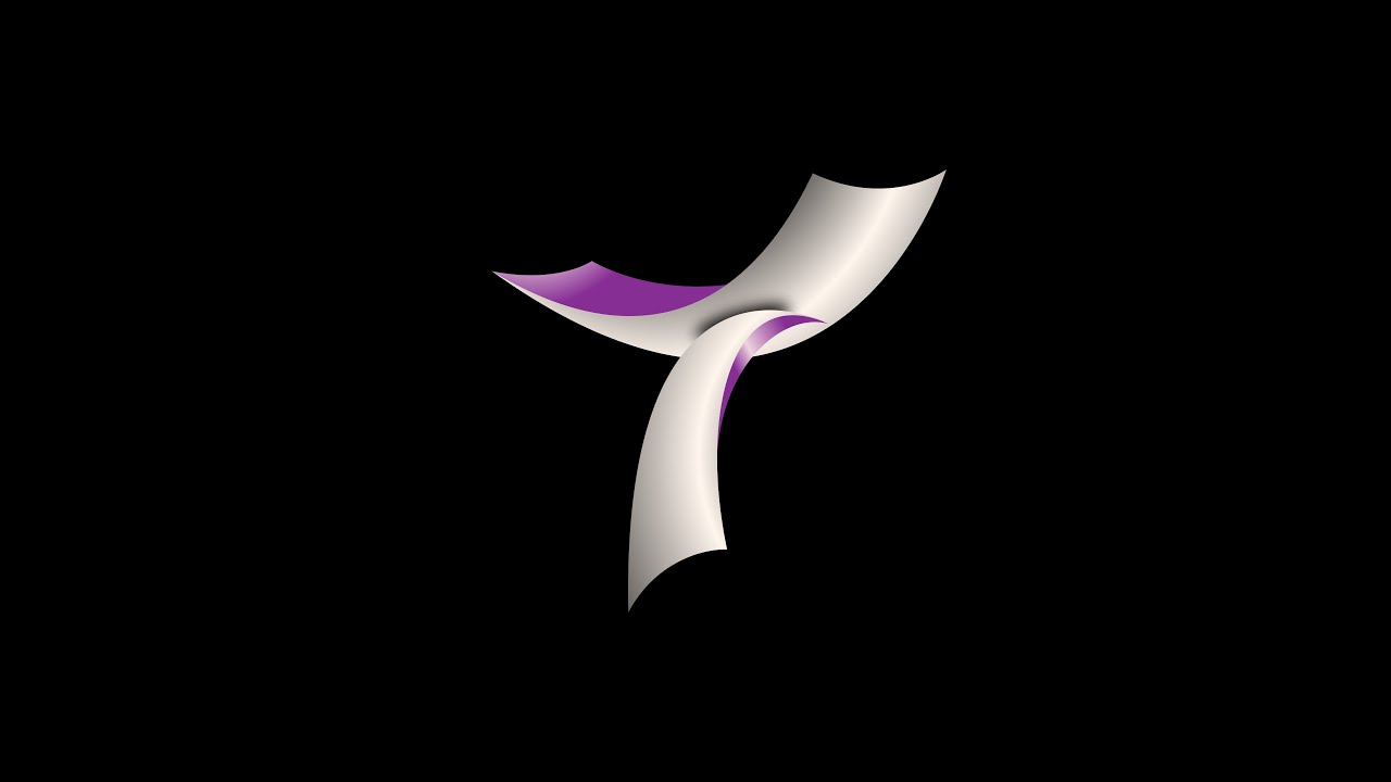 T Letter tutorial design || logo design - YouTube