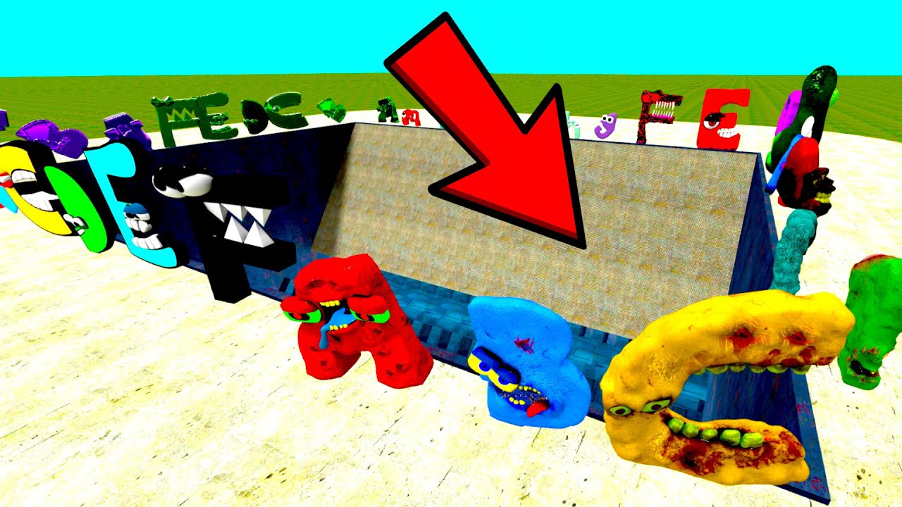 SPARTAN KICKING ALL ALPHABET LORE INTO THE GIANT PIT!!! - YouTube