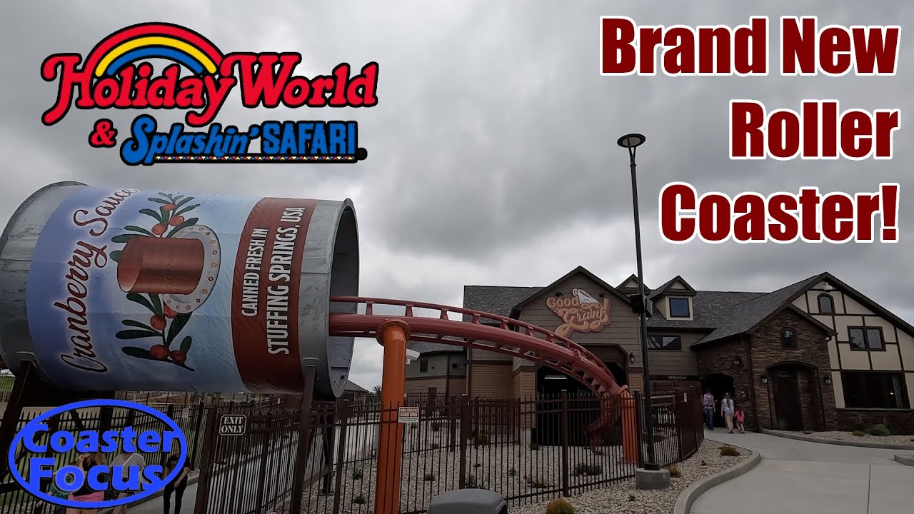 Riding the Brand New GOOD GRAVY at Holiday World in Santa Claus ...