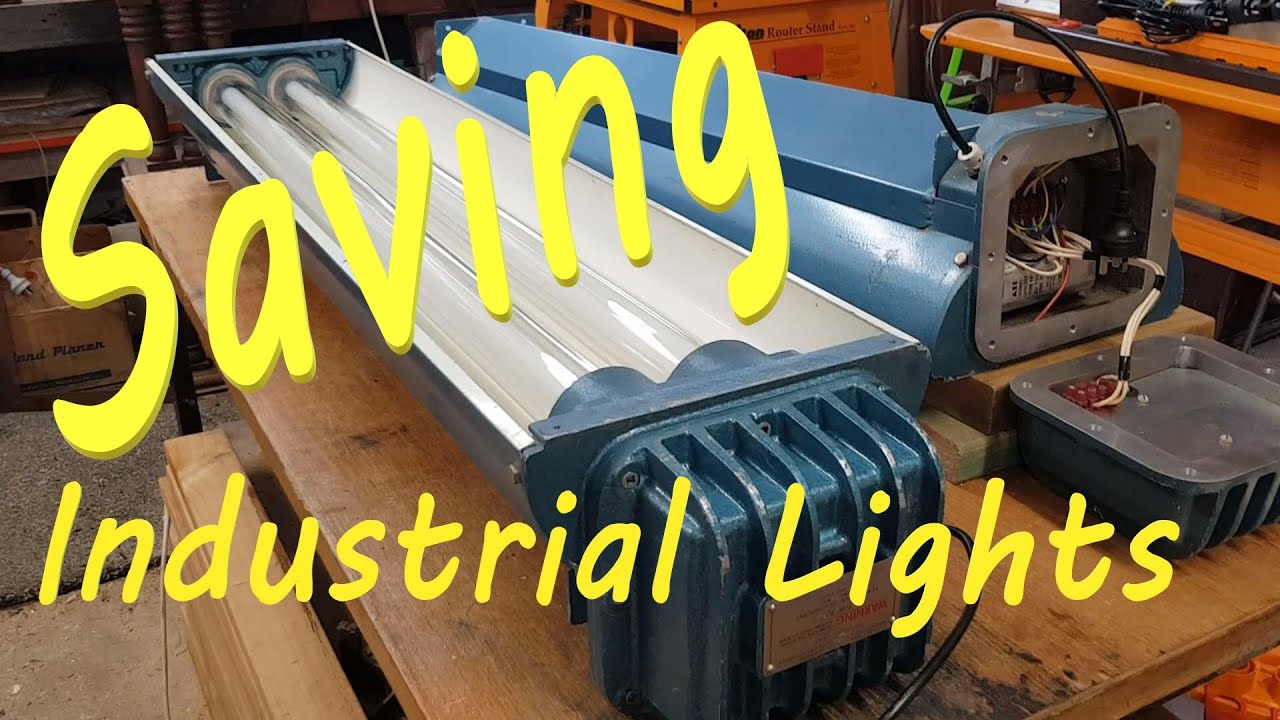 Vintage 1960s industrial flame proof fluoro lights pick-up! Scrap ...
