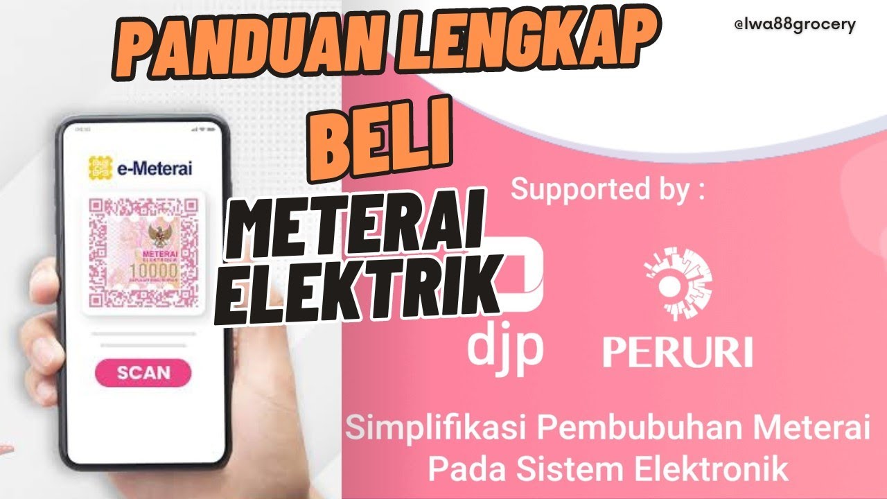 E-meterai Live : Tutoria lewat Hp beli & pasang materai elektronik di E ...