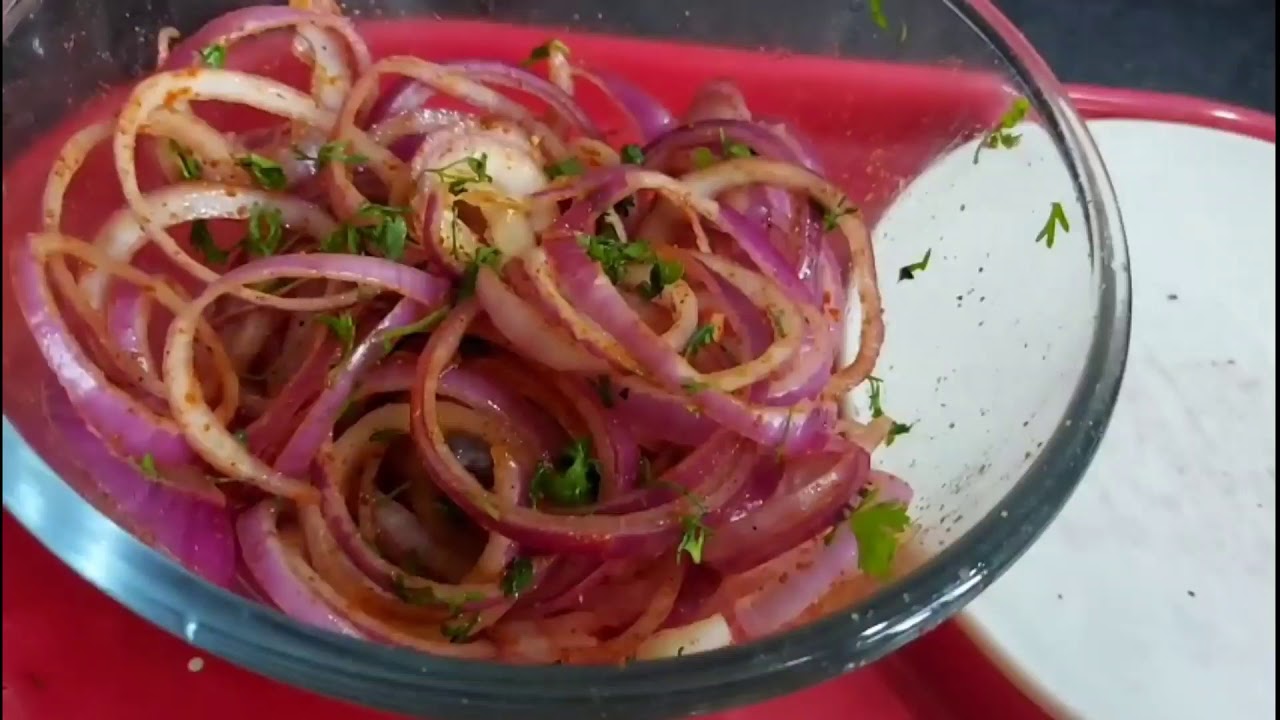 Ring masala onion salad recipe - YouTube