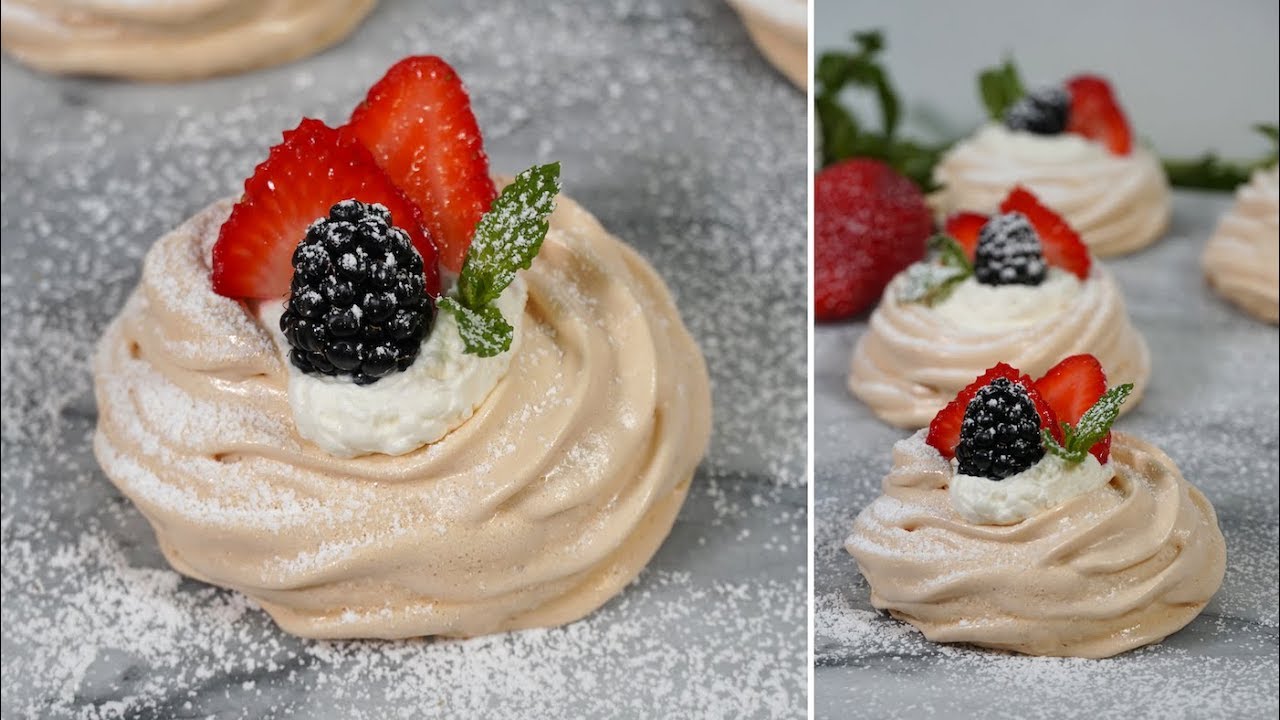 Pavlovas (Merengues) con Crema Batida y Fruta - Mi Cocina Rápida - YouTube