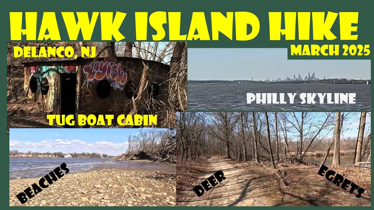 Hiking Around Hawk Island in Delanco NJ - YouTube