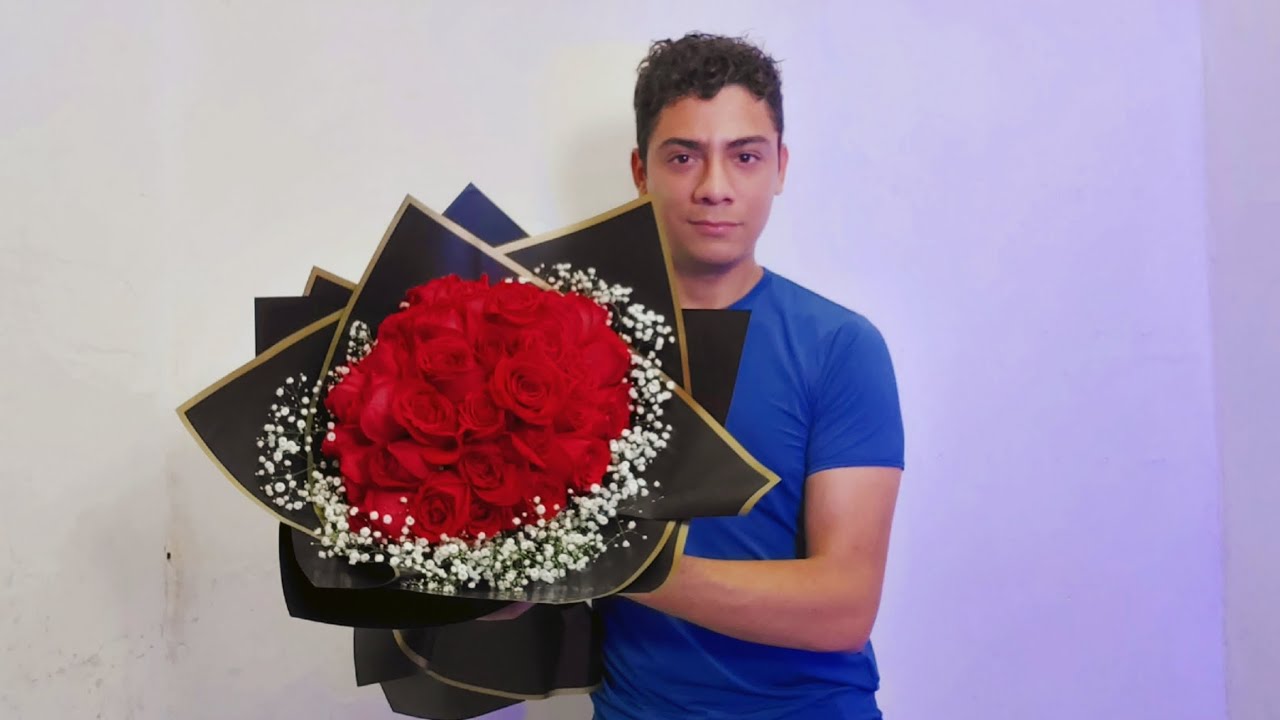 🌹COMO HACER RAMO NATURAL BUCHON EN SOLO ROSAS ROJAS-Jesu Rivero - YouTube