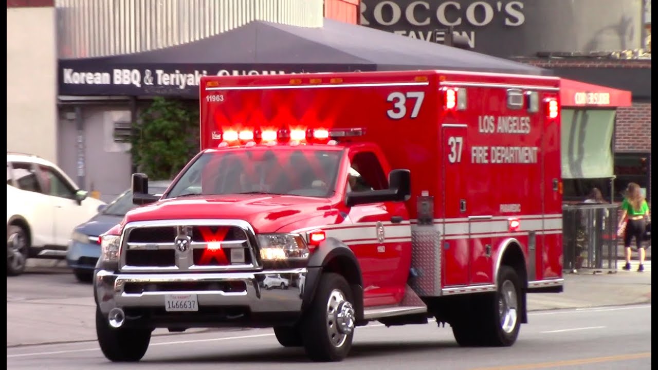 LAFD Rescue 37 Responding - YouTube