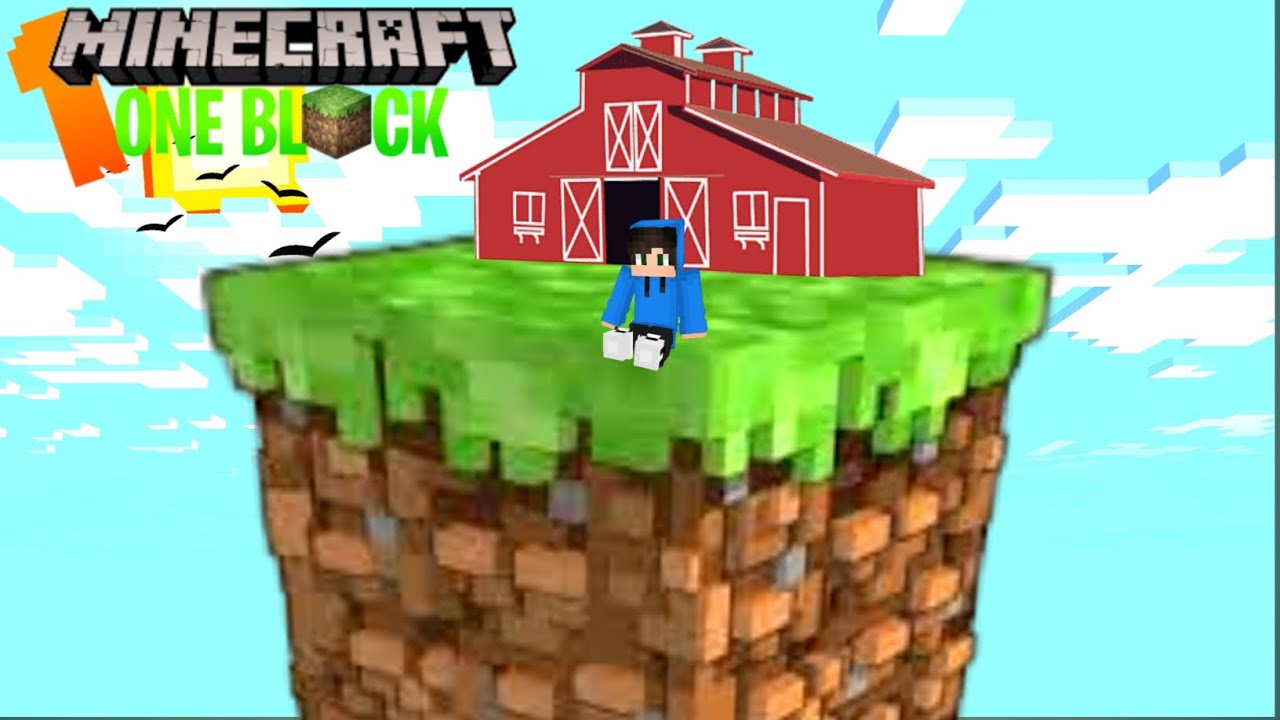 I BUILD A TINY FARM IN MINECRAFT ONE BLOCK - YouTube
