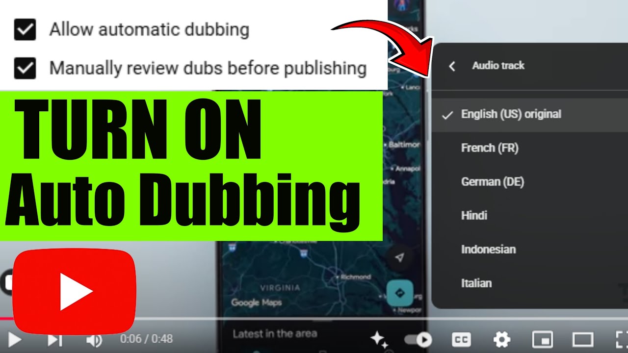 How to TURN ON AUTOMATIC DUBBING on YouTube (2025) - YouTube